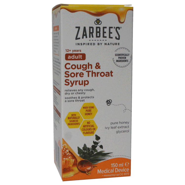 Zarbees Cough and Throat Syrup 150ml – Roche's Chemist - Bray