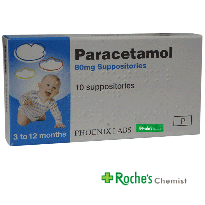 paracetamol suppositories 80mg x 10 infants babies baby rectum symptoms ...